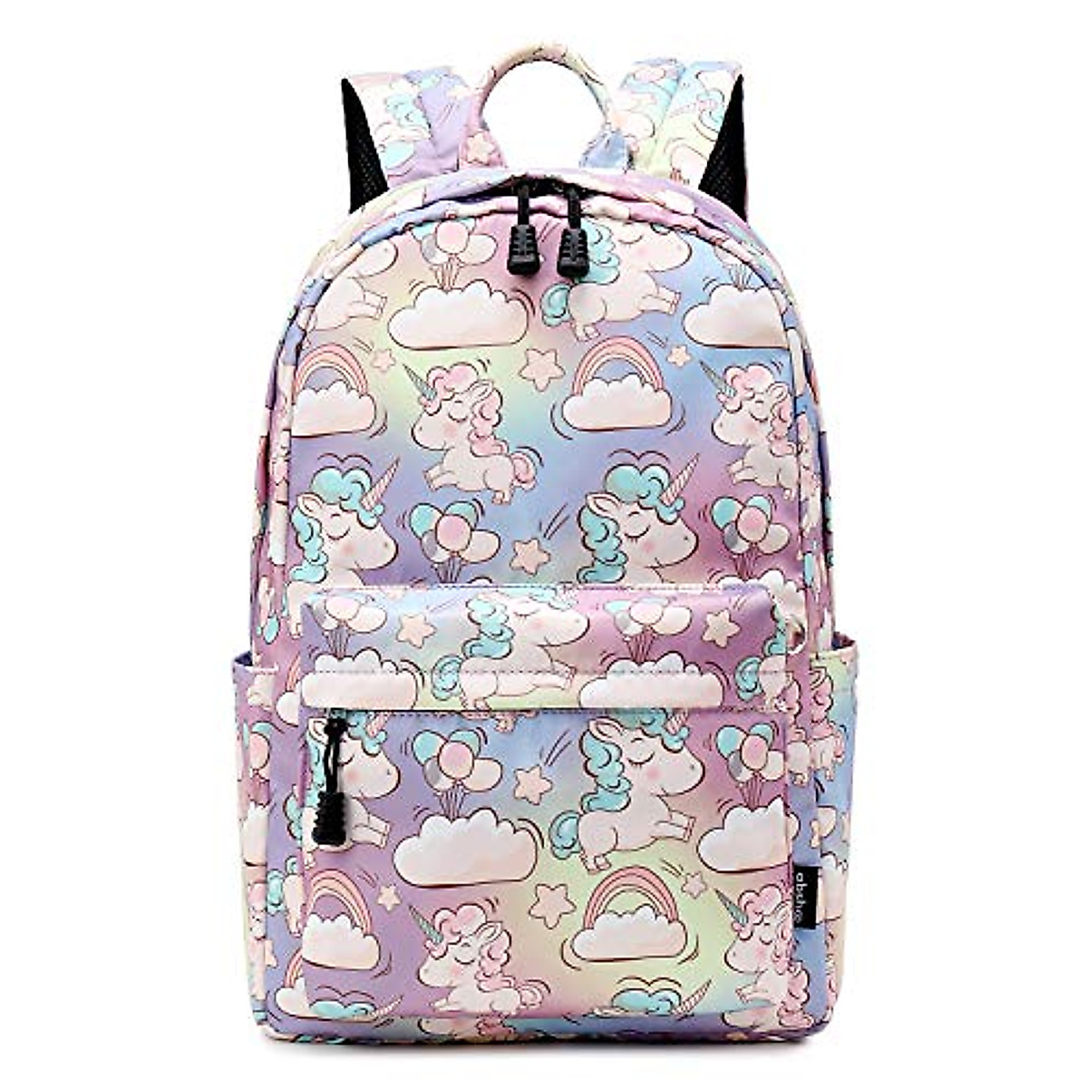 Abshoo Cute Lightweight School Boobag Kids Unicorn Backpacks for Girls Backpacks with Lunch Bag (B Unicorn Rainbow)