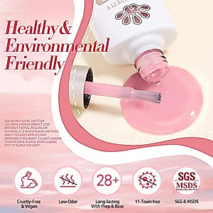 Born Pretty Jelly Gel Nail Polish Sheer Pink Gel Nail Polish Crystal Transparent Milky Gel Polish Kit Nail Art Varnish Collection Gift Set 10ML 6PCS