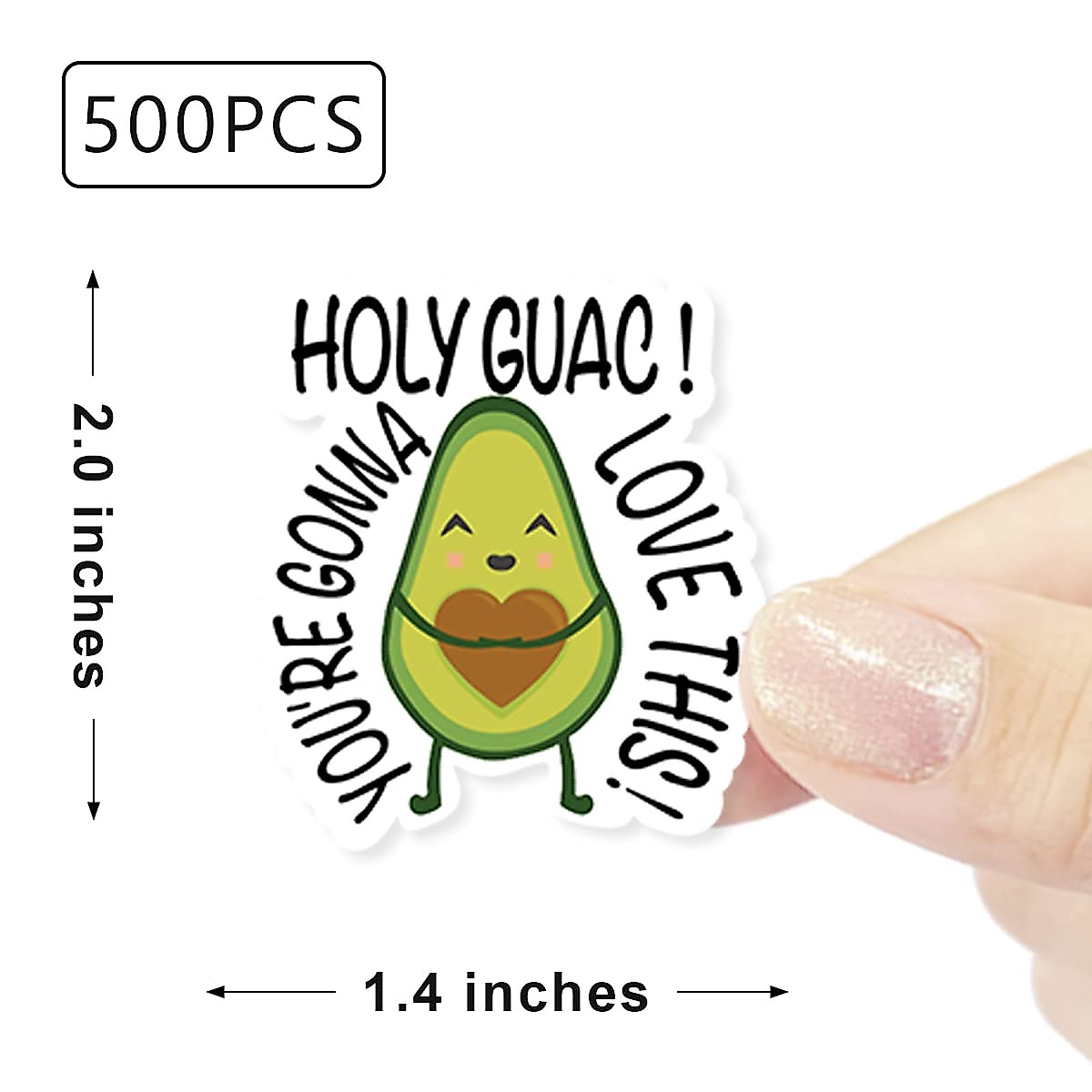 Wailozco 1.5'' You're Gonna Love This Avocado Stickers , Guacamole Stickers,Handmade Stickers,Business Stickers,Envelopes Stickers For Online Retailers,Handmade Goods,Small Business,500 Labels Per Roll