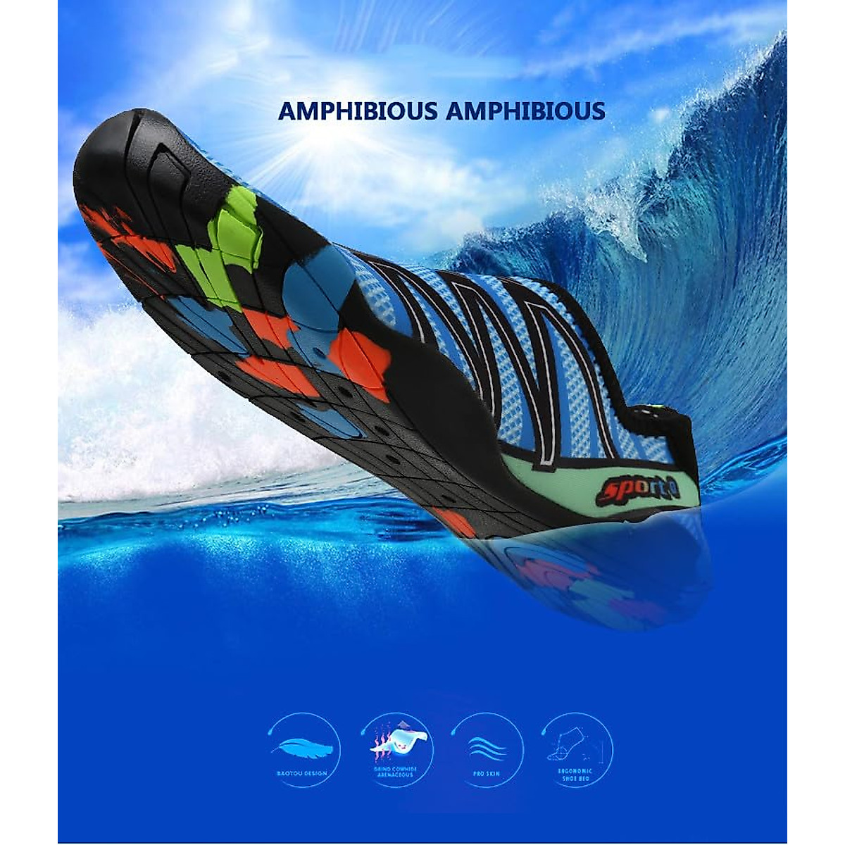 Unisex Soft Beach Shoes Anti Cushion Diving Barefoot Outdoor Aqua ShoesPopular (Black, us_Footwear_Size_System, Adult, Men, Numeric, Medium, Numeric_11)