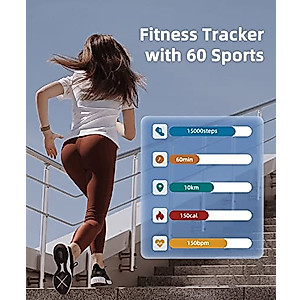 Alexa Smart Watch (Answer/Make Call), Alexa Built-in, RERE Fitness Tracker with 60 Sports Mode, Heart Rate, Blood Oxygen, Sleep Monitor, 1.69" Smartwatch for Android and iPhone, IP68 Waterproof, Pink