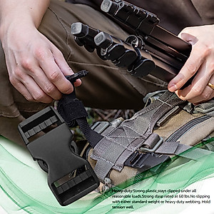 Lxnoap Quick Side Release Buckles 1" Wide Dual Adjustable No Sewing Clips Snaps Heavy Duty Plastic Replacement for Nylon Strap Backpack Fanny Pack Webbing Belt (2 Pack)