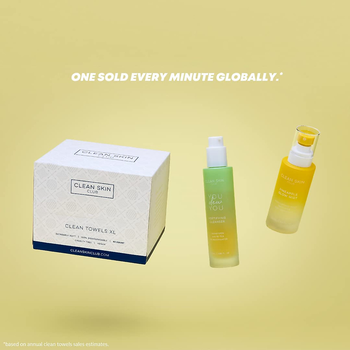 CLEAN SKIN CLUB Pineapple Glow Mist | Hyaluronic Acid + Peptides | Papaya + Coconut Extracts | Hydrating & Fortifying Face Spray | Vegan & Cruelty Free