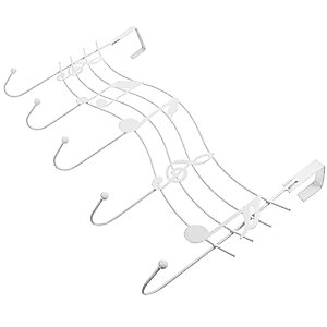 Zerodeko Key Hook Over Door Towel Rack Over The Door Music Rack Music Note Metal Hook Over Door Hanging Organizer Clothes Coat Hat Bag Wall Hanger Heavy Duty Metal Hangers Over Door Towel Rack