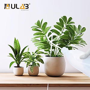 ULAB 6pcs of Vol.250ml (8oz) Wash Bottles, Narrow Mouth Squeeze Bottles, LDPE material, with Long Dispensing Tube, UWB1025