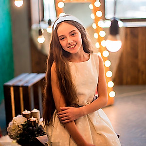 Jaciya Headbands for Women Girls 6 Pack Knotted Headbands Pearl Headband Wide Top Knot Head Band Fashion Turban Knitted Hairbands Vintage Hair Accessories