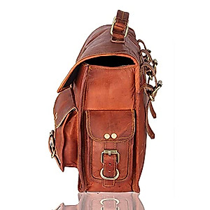 Saddle Bags Motorcycles Bike Powersports Accessories Road Bicycle 15 Inches Pair Leather Brown Scooter Panniers Saddlebags Water Saddle Rear Rack Bag Panniers for Tool Gear Pouch