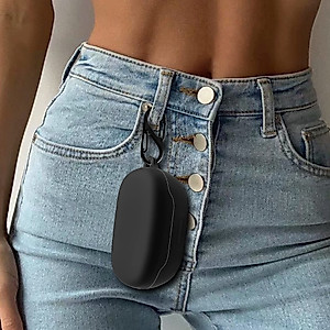 Geiomoo Silicone Carrying Case Compatible with JBL Endurance Peak II, Portable Scratch Shock Resistant Cover with Carabiner (Black)