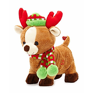 Cuddle Barn - Rock & Roll Rider | Animated Walking Dancing Singing Christmas Holiday Reindeer Sings Sleigh Ride, 10 Inches