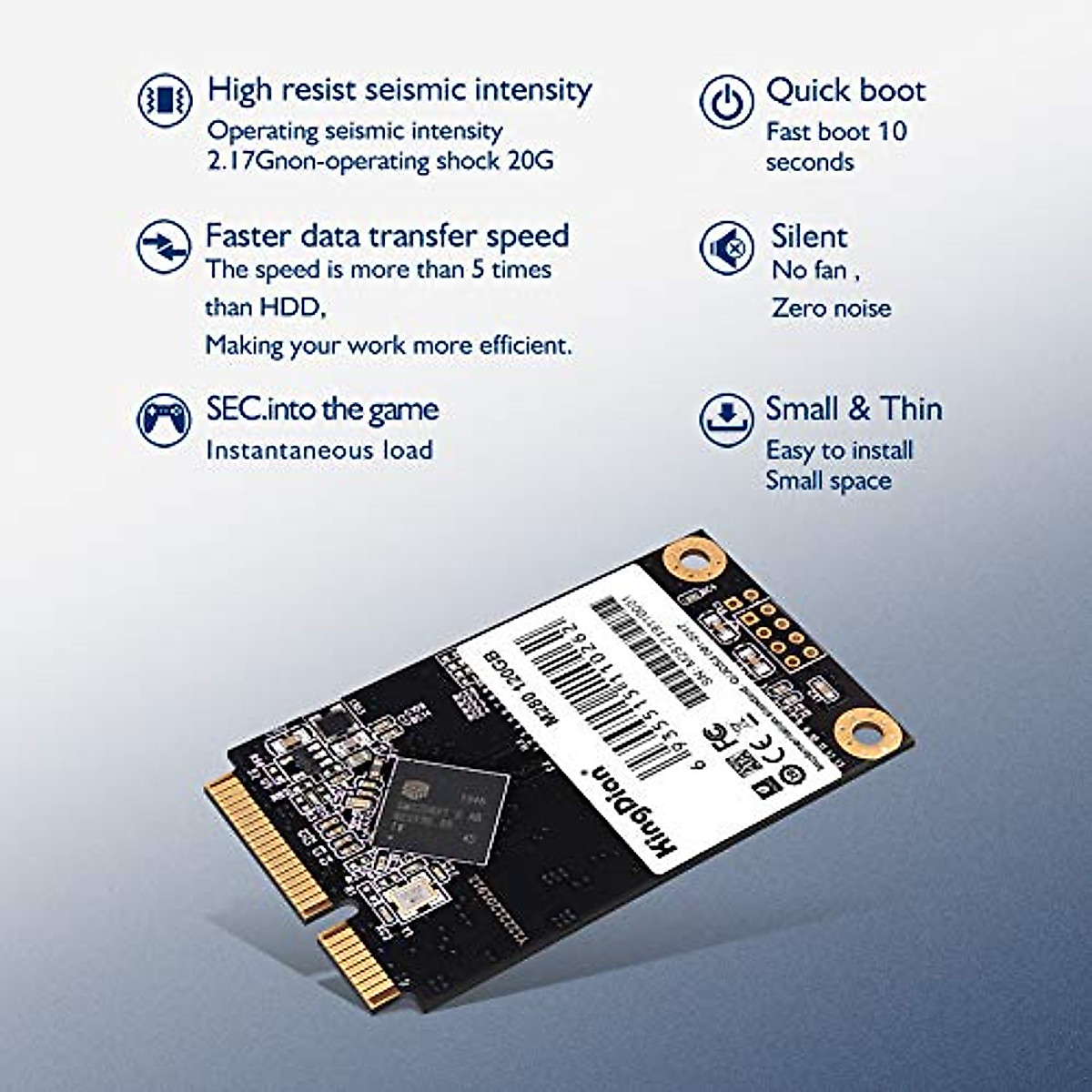 KingDian mSATA Mini PCIE 120GB SSD Solid State Drive (30mm50mm)