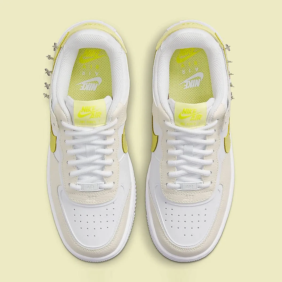 Nike Women's Shoes Air Force 1 Shadow SE Pale Ivory Light Zitron DJ5197-100 (Numeric_9)