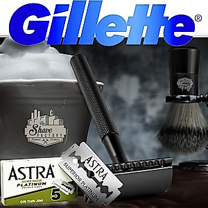 Astra Platinum Double Edge Safety Razor Blades, 50 Blades (10 x 5)