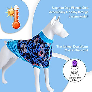 LovinPet X-Large Pets Coat, Dog Costume, Skin-Friendly Flannel Fabric Dogs Sweater, Nocturnal Multi Prints Dog Clothes, Warm Dog Clothes for Medium Large Breeds Dog Cold Weather Using XL