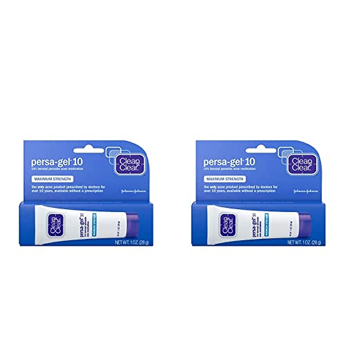 Clean & Clear, Persa-Gel 10 Acne Spot Treatment, Maximum Strength, 1 Oz (Pack of 2)