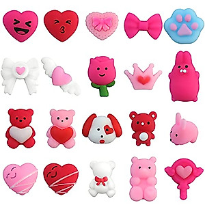 100PCS Valentines Day Mochi Squishy Toys, Mini Kawaii Squishies Soft Fidget Toys Stress Squeeze Toys Party Bags Filler, Small Stocking Stuffers for Classroom Prizes Boys Girls Birthday Exchange Gifts