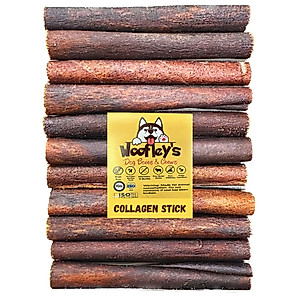 Woofley's 6 Inch Collagen Bully Sticks for Dogs - 16 Count - Collagen Chews for Dogs - Bully Stick Rawhide Alternative Dog Chews No Hide Bones for Medium & Large Dogs