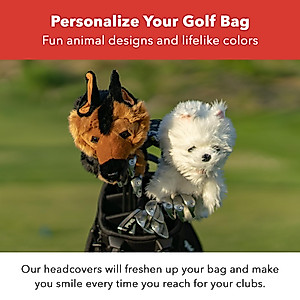 Daphne's Headcovers German Shepherd Driver Headcover | Premium Driver Headcovers | Funny Golf Club Covers | Stylish Protection for Your Clubs | Men's Golf Gear | Driver Headcover for Men and Women