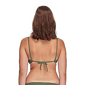 Body Glove Women's Standard Smoothies Solo Solid Underwire D, DD, E, F Cup Bikini Top Swimsuit, Cactus, D