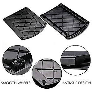 HauSun Kitchen Appliance Sliding Caddy Sliding Coffee Maker Tray Mat, Countertop Storage for Air Fryer Blender Stand Mixer Kitchen Appliances,Sliding Shelf with Smooth Rolling Wheels,2 Sets