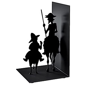 SZYAWsd File Sorters Iron Figure Bookends Reading Book Support Retro Non-Skid Book Ends Stoppers for Shelves Home Office Table Desktop Decor (Color : B)