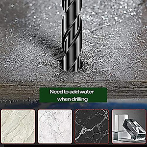 JOERIC 5mm Concrete Drill Bit Set, 10PC 3/16 inch Masonry Drill Bit Set Ceramic Brick Drill Bit Industrial Cemented Carbide Tip YG6X, Hex Shank for Glass, Soft Ceramic Tile, Mirror, Plastic.