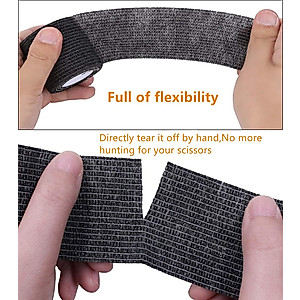 Self Adhesive Bandage Wrap Tattoo Grip Tape 2 inch x 5 Yards Cohesive Bandage Wrap Medical Wrap for Sports & First Aid, Elastic Self Sticking Bandage Tape Vet Wrap for Dogs（6PC