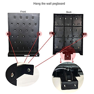 YTFLOT Drying Rack 27 Pegs Lab Supply Pegboard Bench-top/Wall-Mount Laboratory Glassware 27 Detachable PegsLab Drying Draining Rack Cleaning Equipment Black