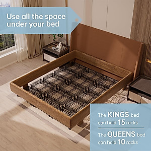 RERORD Under Bed Rolling Storage,2PACK Underbed Storage Drawers with Wheels, Under the Bed Shoe Storage Containers for clothes Toys Books