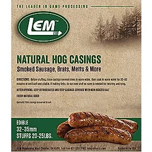LEM Products 141 8 oz. Vacuum Sealed Bag - Hog Casings for 25 lbs. meat