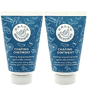 Salty Britches Waterproof Anti Chafing Ointment, Chafing Gel, Half Marathon Essentials, Anti-Chafe, Military Gear Essential, Running Essentials, Gifts for Runners - Rose Scented - 2pk