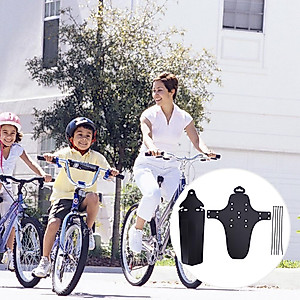 Mountain Bike Mud Guard Front and Rear Adjustable Compatible Plastic Mud Guard