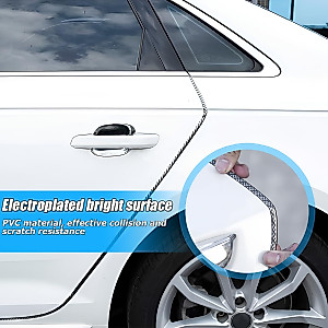 BELOMI Car Door Edge Guards, 32.8Ft Universal Fit U Shape Door Edge Trim Car Door Protector, PVC Plating Finish Anti-Collision Automotive Body Strip, Car Accessories Fit for Most Car (Carbon Fiber)