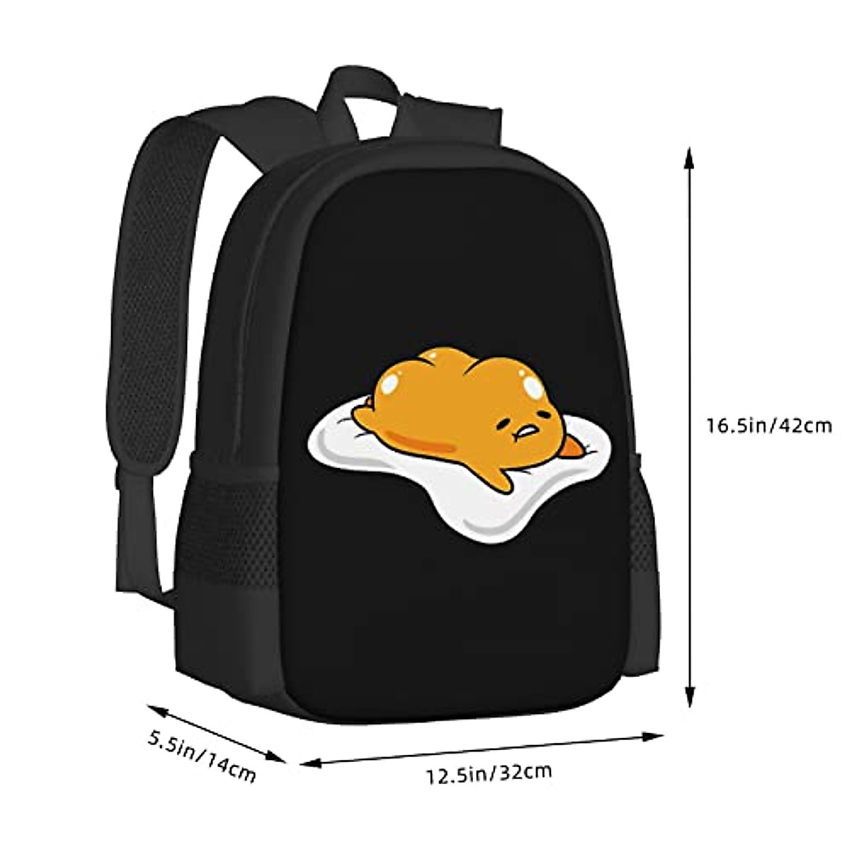 Gudetama_Cute Bag Backpack School Bag Adjustable Large Capacity Leisure Bags Unisex