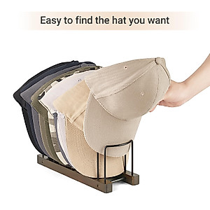 Dahey Hat Organizer for Baseball Caps, Hat Stand Storage for 10 Baseball Caps Tabletop Hat Rack Holder Display Baseball Cap for Desk Closet Shelf Dresser Bedroom