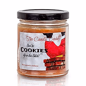 Best Be Cookies Up in This Bitch Holiday Candle - Funny Chocolate Chip Cookie Scented Candle - Funny Holiday Candle for Christmas - Holiday Fragrance - 6oz - 40 Hour Burn Time