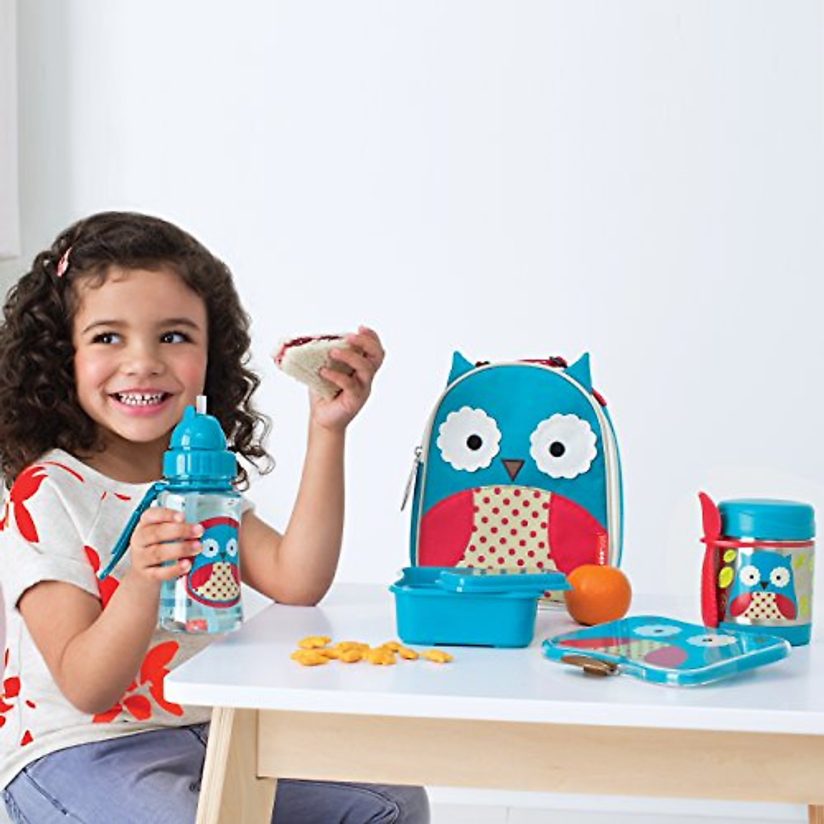 Skip Hop Toddler Sippy Cup with Straw, Zoo Straw Bottle, Owl