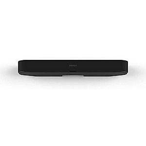 All-new Sonos Beam , Compact Smart TV Soundbar with Amazon Alexa voice control built-in. Wireless home theater and streaming music in any room. (Black) (Renewed)