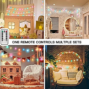 suddus Globe String Lights Bedroom, 100 Led Fairy Lights Plug in, Indoor String Lights for Classroom, Dorm, Birthday, Backyard, Patio, Garden, Party, Living Room, Pastel Color