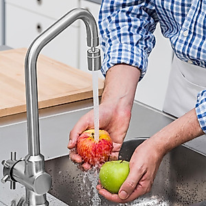 360° Faucet Aerator Sink, Splash Faucet Sprayer Extender, Bathroom & Kitchen Sink with 2 Water Outlet Modes,Silver,1Pcs