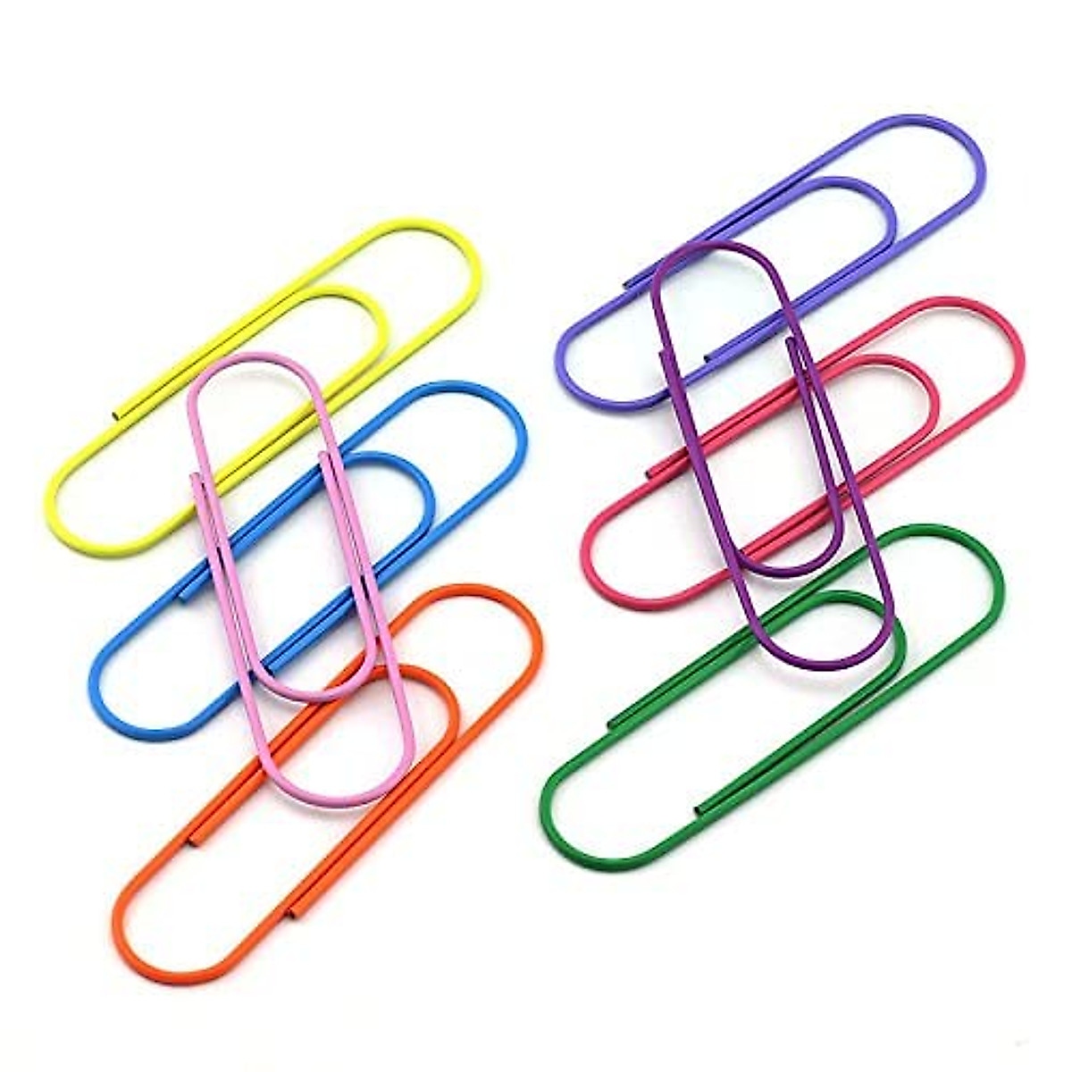 RuiLing 40-Pack 4 Inches Mega Large Paper Clips - 8 Colors Per Color 5pcs 100mm Cute Paper Needle Multicolor Bookmark,Office Supply Accessories