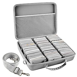 PAIYULE Large 2500+ Card Game Case for Cards Against Humanity for PTCG Trading Cards for Phase 10 for Magic The Gathering Cards Games,Baseball Basketball Sport Card Box Card Games-(Bag Only)(Grey