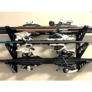 StoreYourBoard Ski Storage Rack, Horizontal Wall Rack