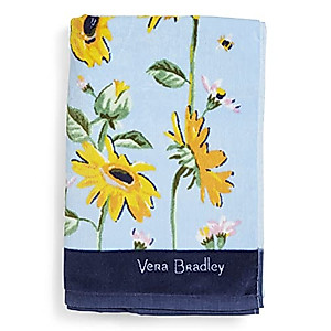Vera Bradley Women's Beach Towel, Sunflower Sky, One Size
