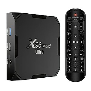 Sofobod Smart TV Box Android 11.0 S905X4 Quad Core ARM Cortex A55 CPU, 4GB RAM 32GB ROM, Ultra HD 4K HDR H.265 AV1 Decoding with Dual Band 2.4GHz/5GHz WiFi 100M Ethernet LAN BT 4.1 USB 3.0:X96 MAX+432