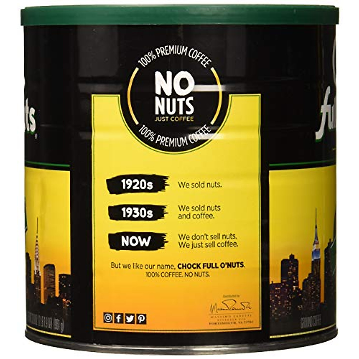 Chock Full O Nuts Decaffeinated Coffee, 33.9 Ounce