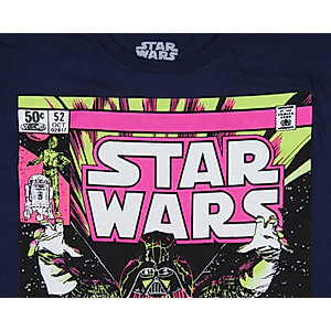Star Wars Men's Neon Darth Vader Comic Cover Adult T-Shirt Tee (Small)