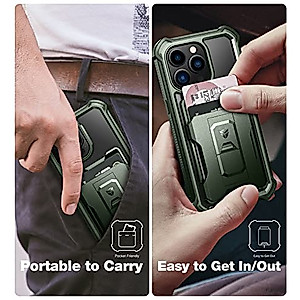 Dexnor Phone Card Holder with Foldable Back Stand, Adhesive Phone Wallet Pouch Sleeve Stick on PC Credit Card ID Case with Finger Grip Kickstand for Most Smartphones (Green)