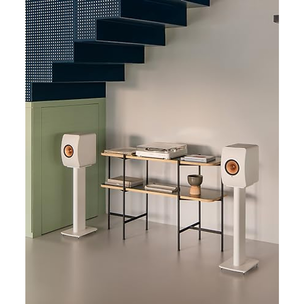 KEF LS50 Wireless II Powered Bookshelf Speakers - Pair (Mineral White)