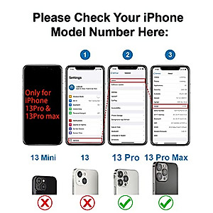 GVKVGIH Camera Lens Covers Replacement for iPhone 13 Pro & 13Pro Max Back Camera Len Glass Replacement with Double-sided Adhesive & Repair Tool Kit (For 13Pro/13Pro Max)