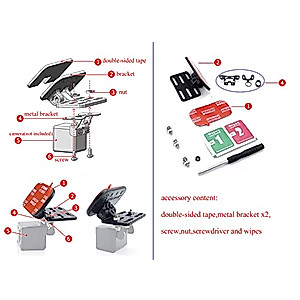 JUTOSHUR Car Rear Camera Holder Rear Window Windshield Bracket for Most Rear Camera Dash Cam